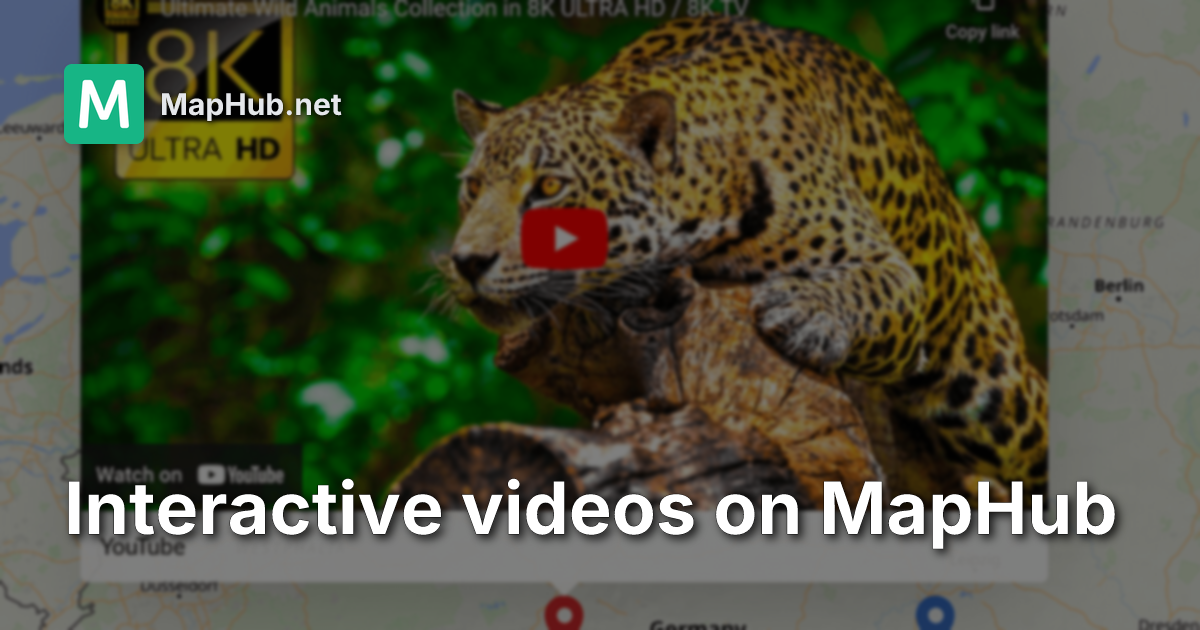 Interactive videos on MapHub